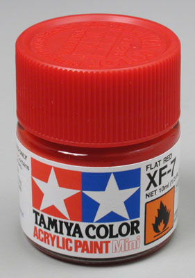 Tamiya Acrylic Mini XF-7 Flat Red 10ml - Løten RC Shop AS