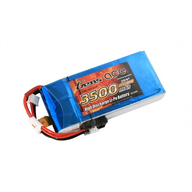 2S 7,4V 3500mAh LiPo TX/RX-pack - Løten RC Shop AS