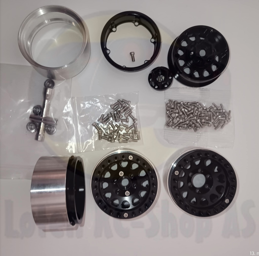 1.9" 12 Hole Aluminiums Beadlock Felger (4) - Løten RC Shop AS