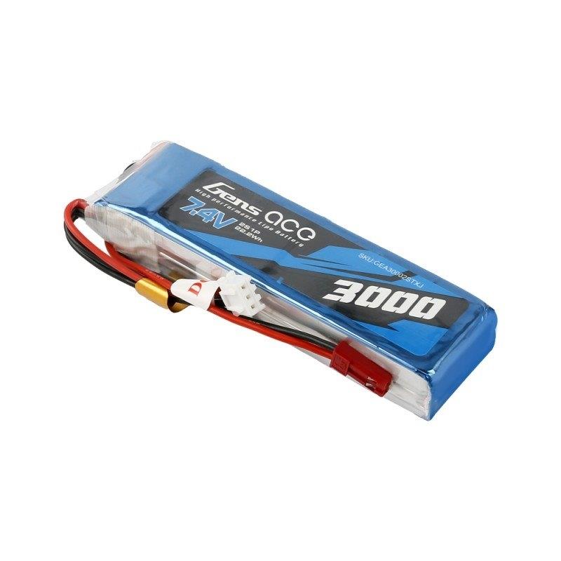2S 7.4V 3000mAh LiPo TX/RX-Pack JST - Løten RC Shop AS
