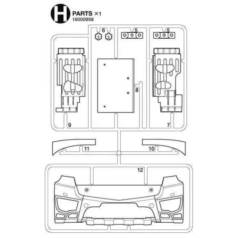 Tamiya 19000958 - H-Parts for Arocs 56352-56357-56359-56361 - Løten RC ...